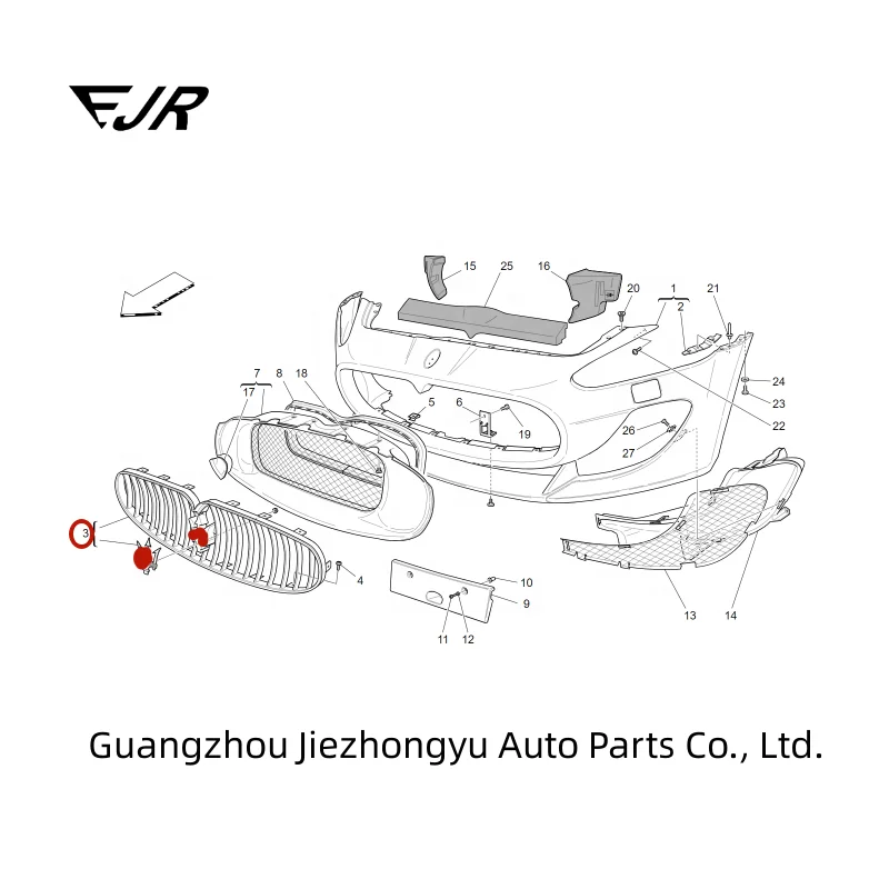 Front Grille Assembly for Grancabrio, Granturismo 2012-2017 OEM 81131500