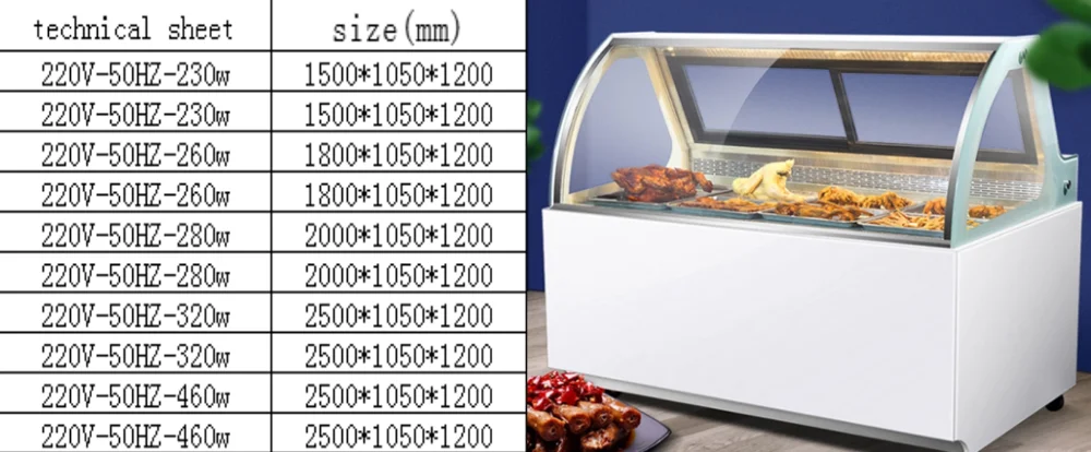 Cold Deli Showcase/ Butchery Display Freezer/ Refrigerator Deli Case ...