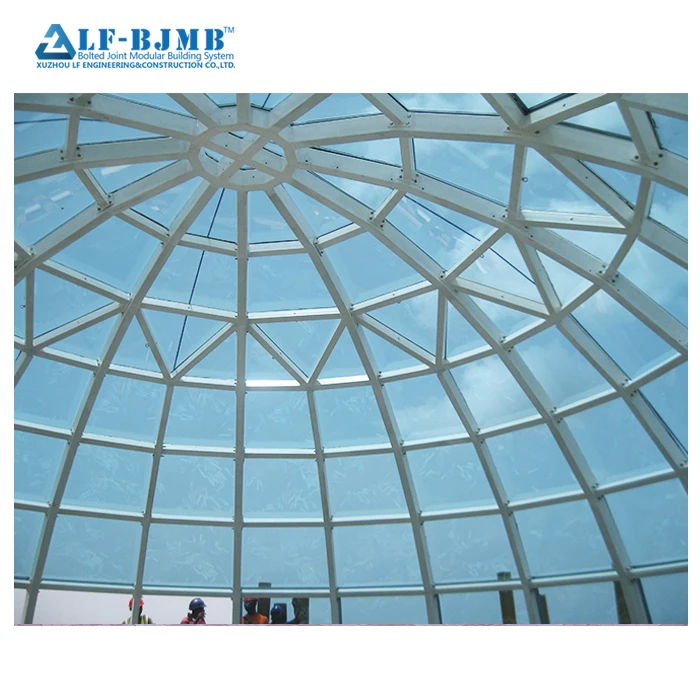 All Bolted Space Frame Steel Skylight Dome Structure Design Covered ...