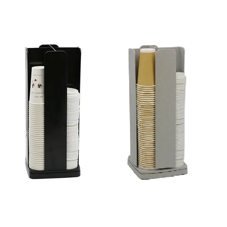 Black Coffee Cup Dispense Lid Holder Beverage Station Plastic Coffee ...