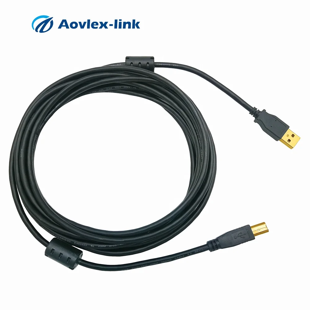 Gold Plated Usb 2.0 Printer Cable Type A Male To B Male Usb Repeater ...
