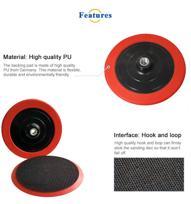 M14 Thread 180mm Plate Backing Pad 7 Polishing Pad For Single Side Wool ...