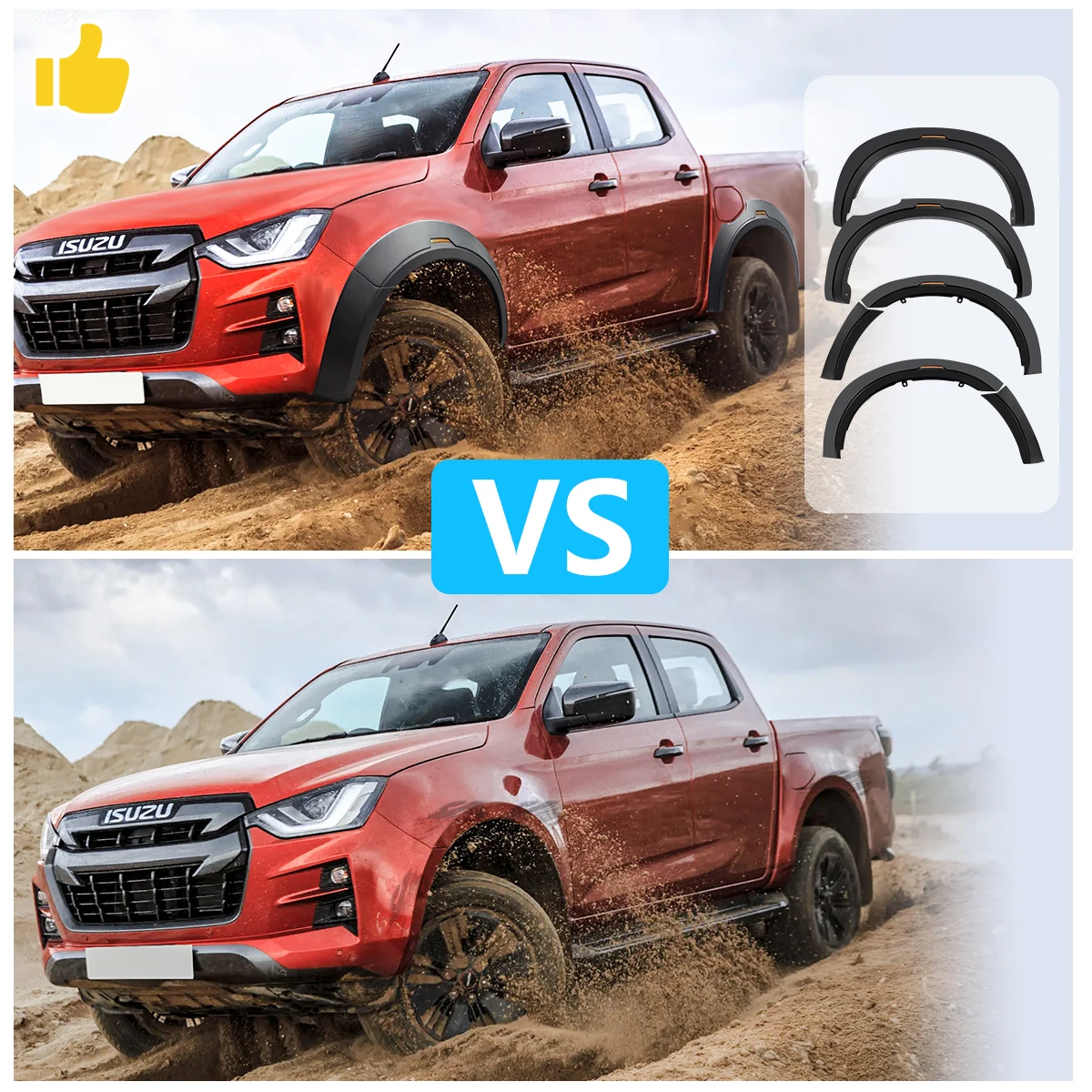 Car Accessories Fender Flare Wheel Mudguards Arch Eyebrows For Isuzu D-max 2020 2021 2022 2023 ...