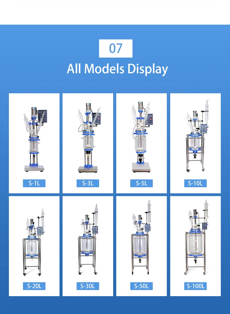 5L Lab Jacketed Chemistry Glass Batch Reactor - High Productivity