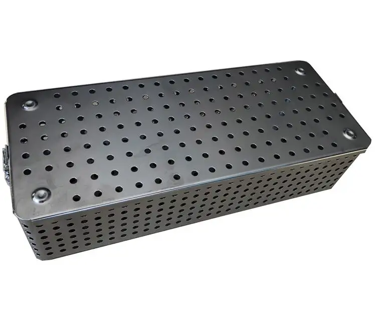 Round Hole Stainless Steel Perforated Autoclave Basket For Medical ...
