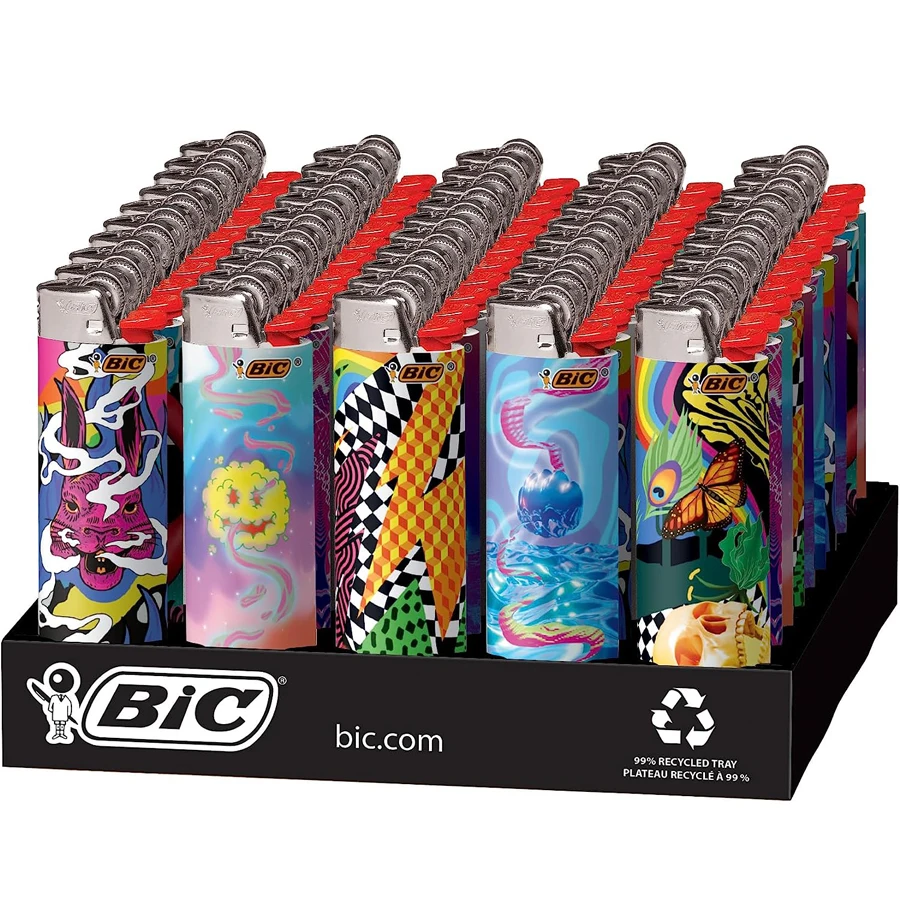 Classic Full Size Bic Lighter J25 Original Disposable Cigarette Bic Lighters J26 Customized ...