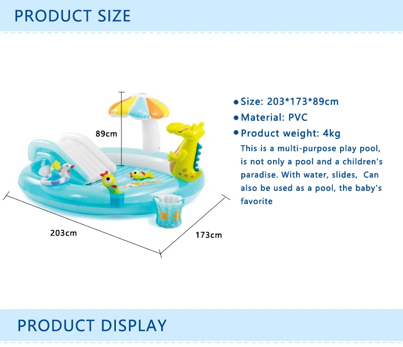 INTEX Inflatable Water Park - Fun Sprinkler Pool for Kids