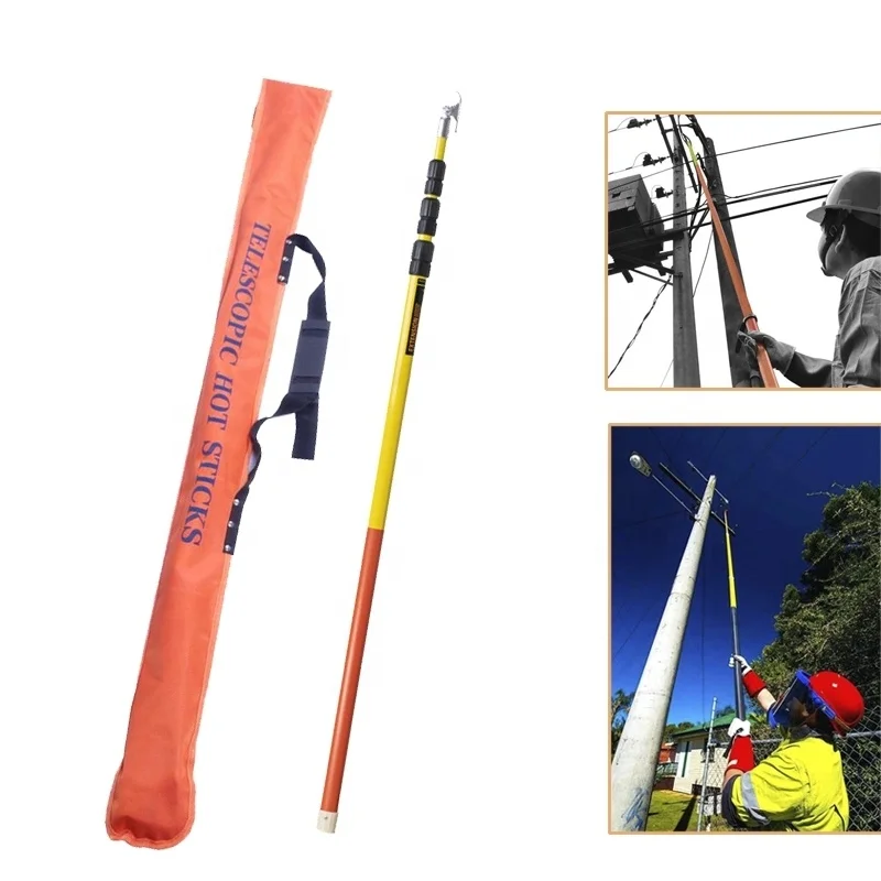 8m Fiberglass Sticks High Voltage Telescopic Hot Stick High Repuchase ...