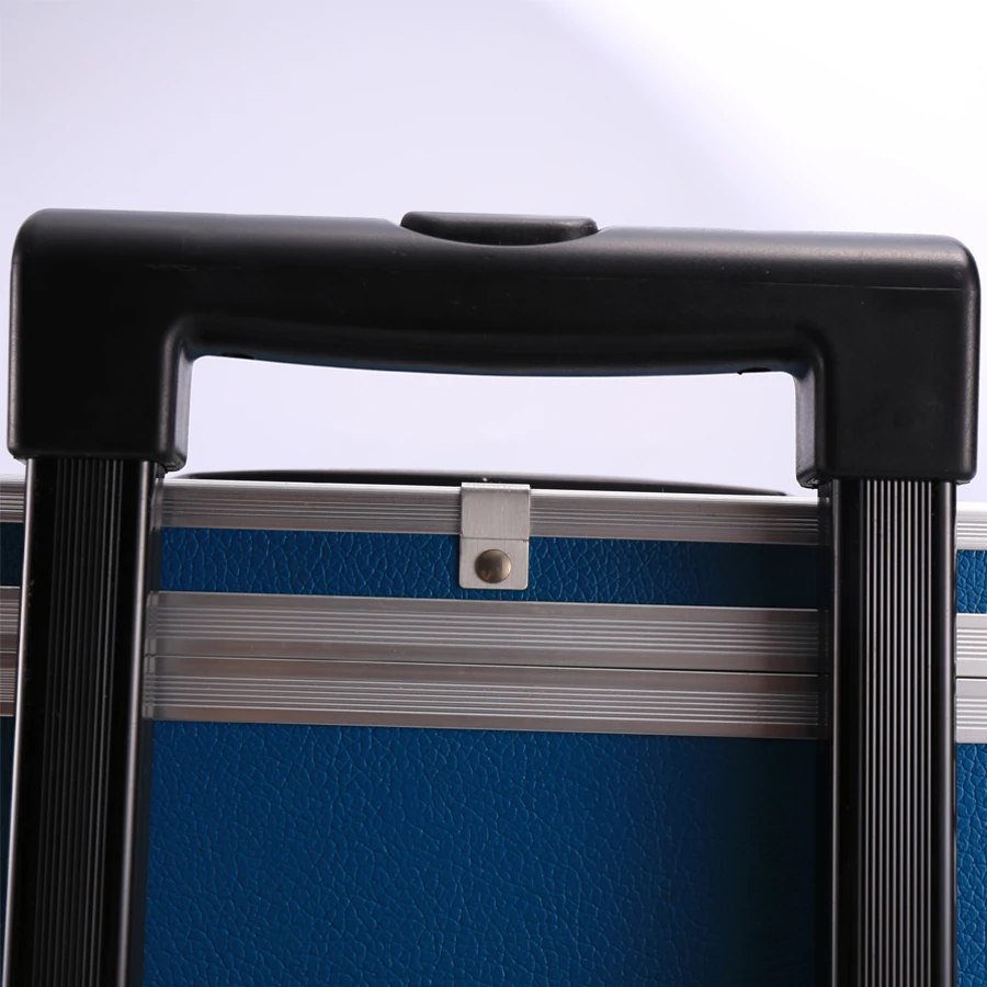 Jewelry Trolley Case Rolling Wheeled Carrying Travel PU Leather ...