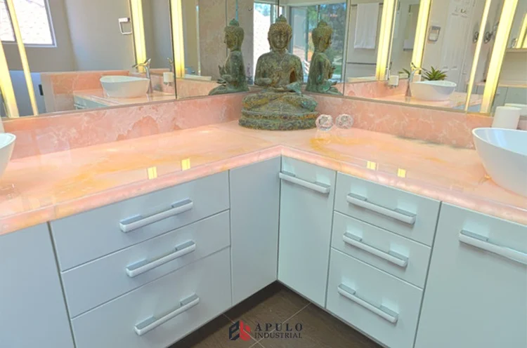 Shop Pink Onyx Kitchen Marble Countertops - Durable & Stylish