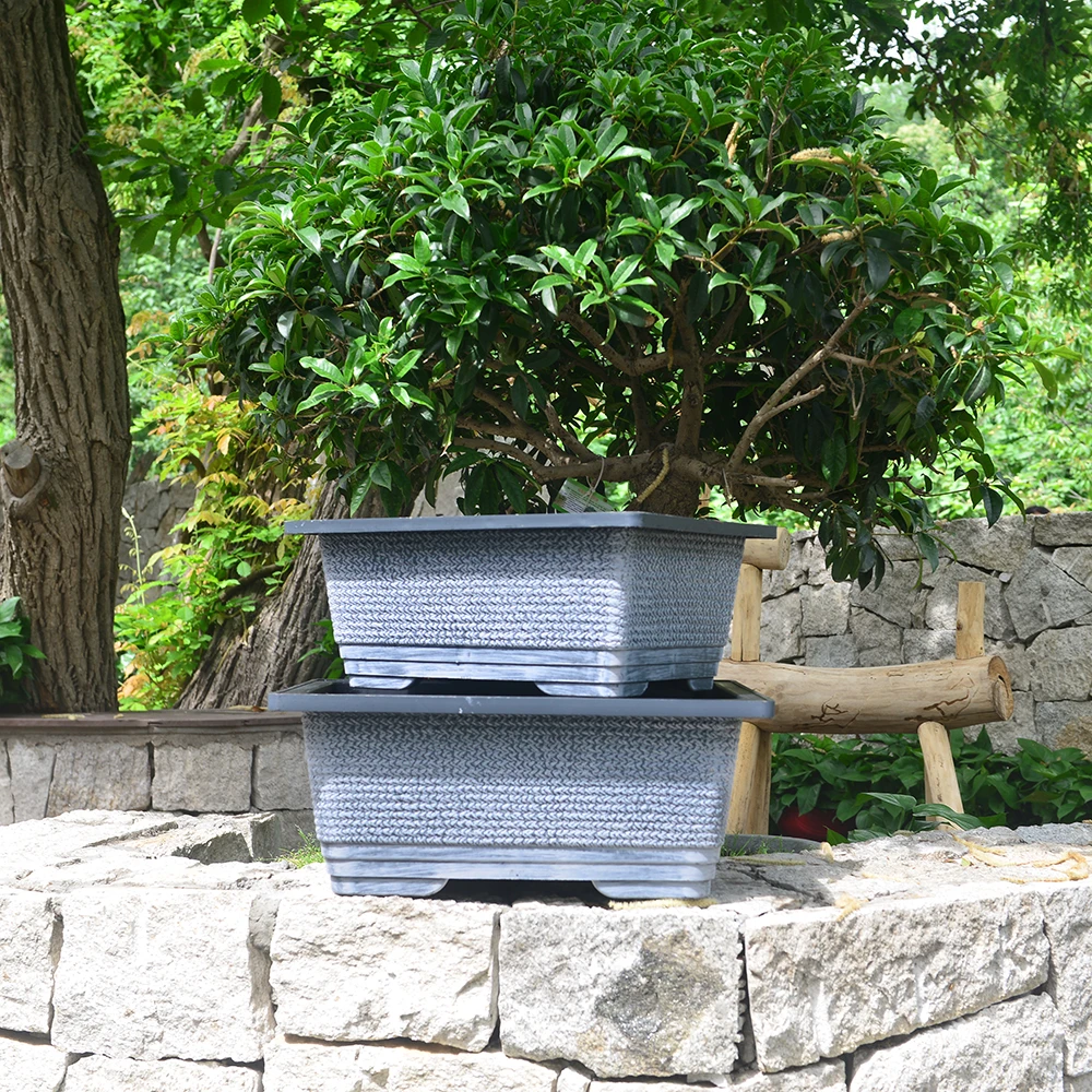 New Bonsai Pots Thickened Plastic Stable Chinese Style Stone Like Tree ...