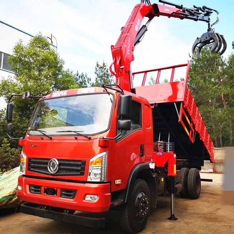 Dongfeng Dump Truck with Crane - 3ton to 10ton Capacity
