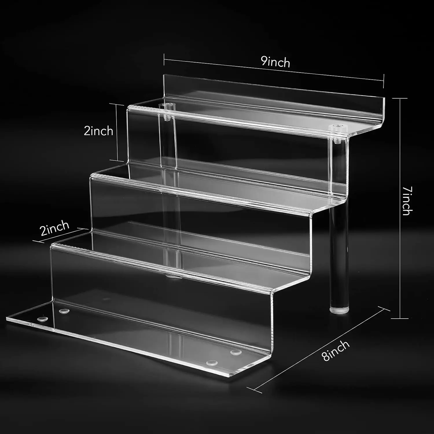 Clear Acrylic Display Riser Shelf Perfume Organizer And Amiibo Action ...