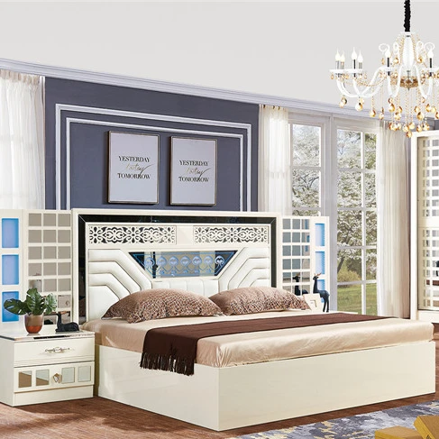 Modern Melamine Laminate Board Bedroom Suites Mirrored Bedroom Set ...