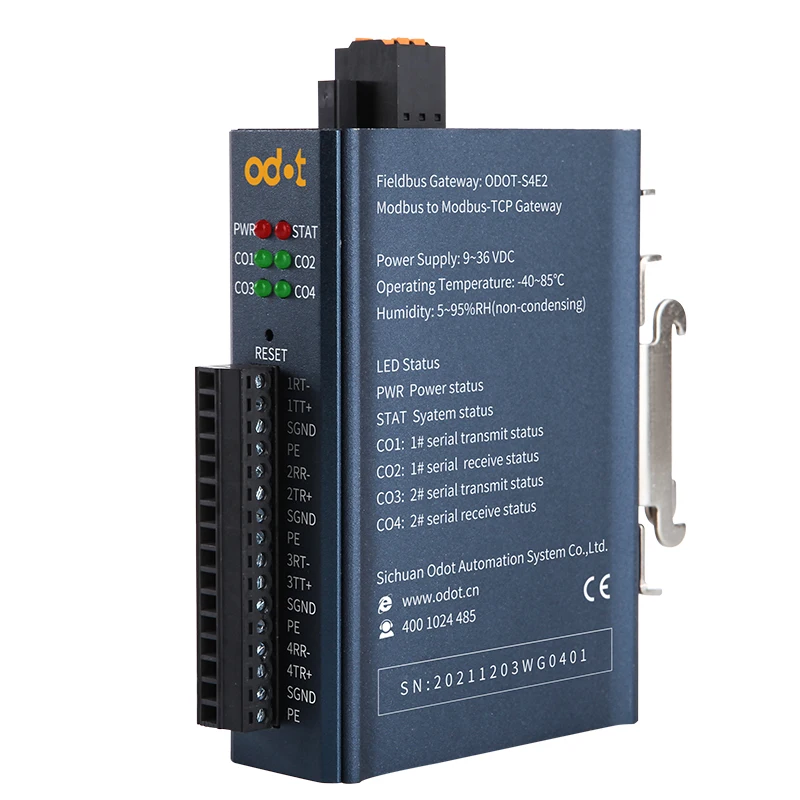 Industrial Gateway - Modbus RTU/ASCII to Modbus TCP Converter