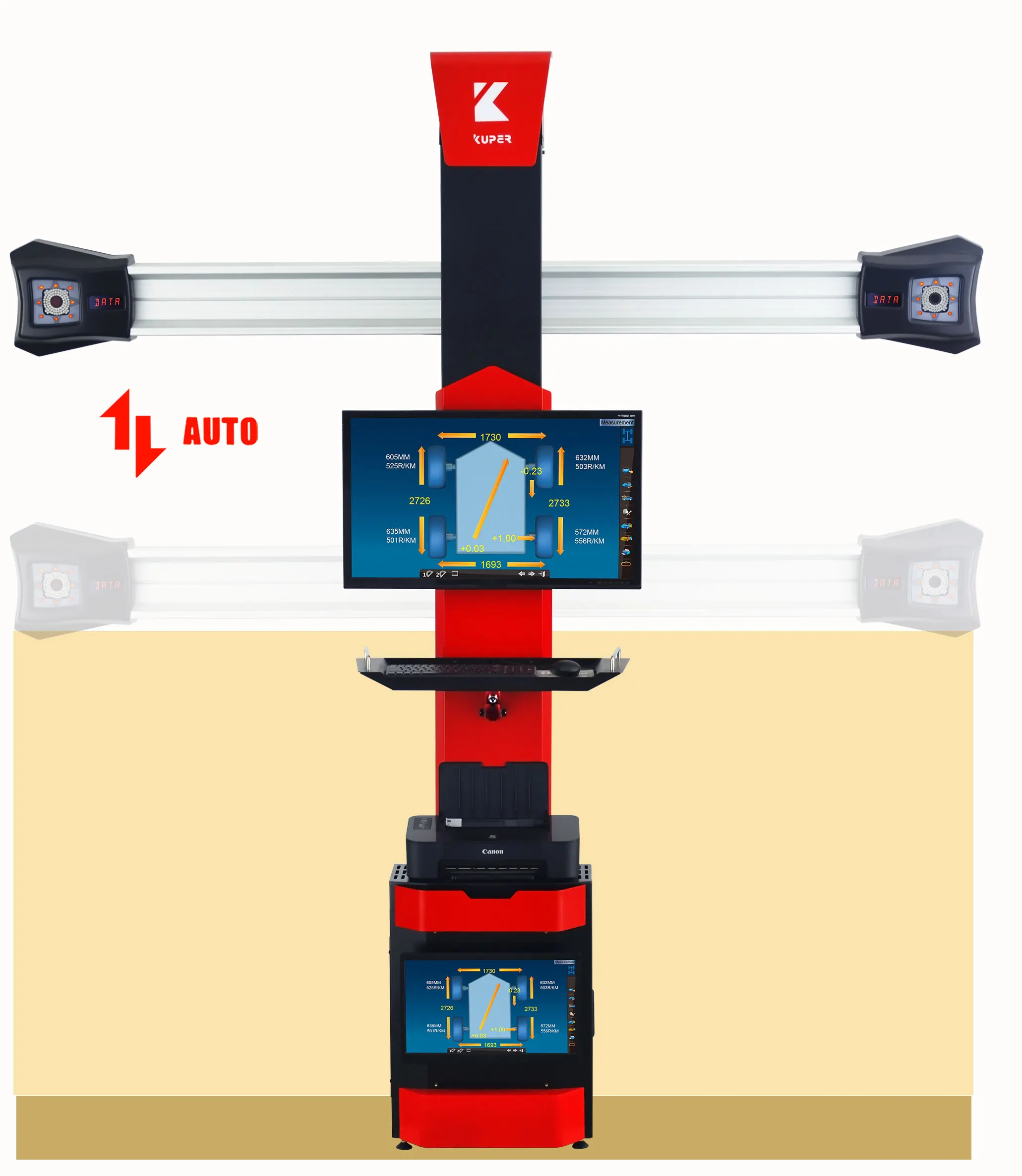 3D Wheel Alignment with Turntables Clamps for K9800 Model