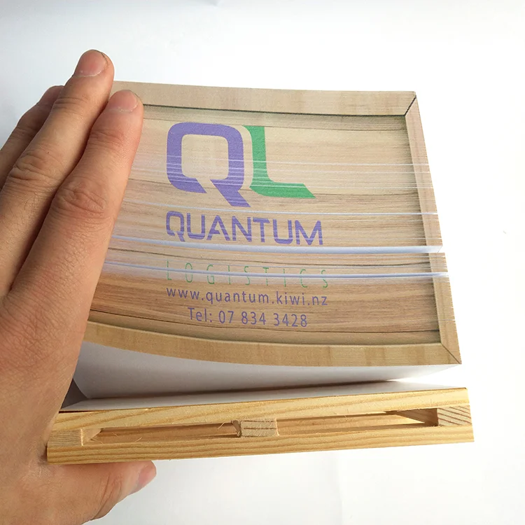 Custom Sticky Note Cube with Wooden Pallet for Promotions