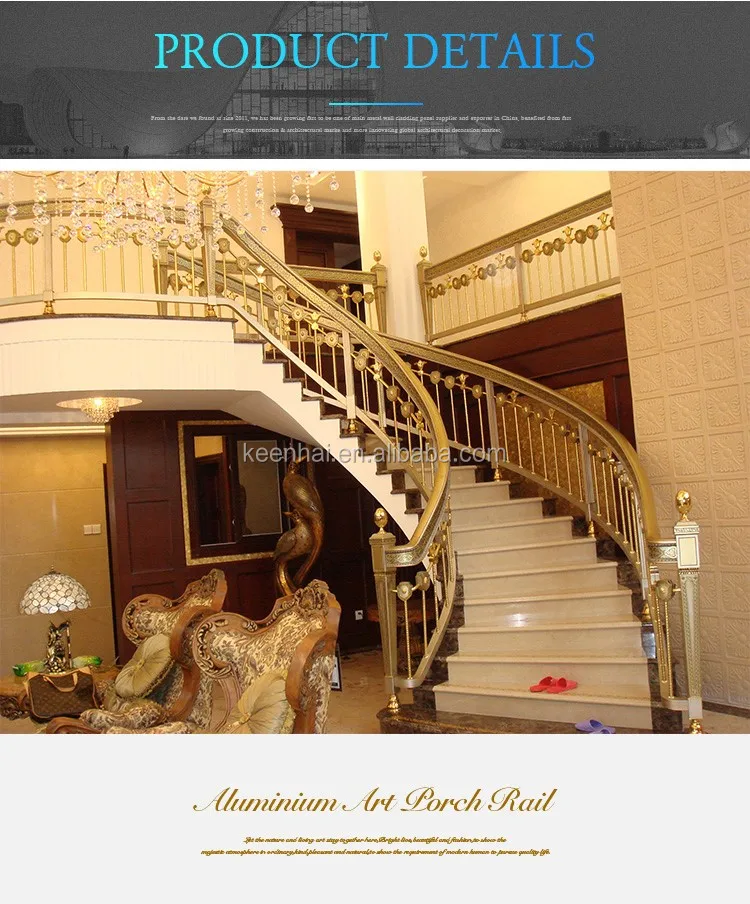 Modern Luxury Design Indoor And Outdoor Aluminum Handrail For Hotel ...