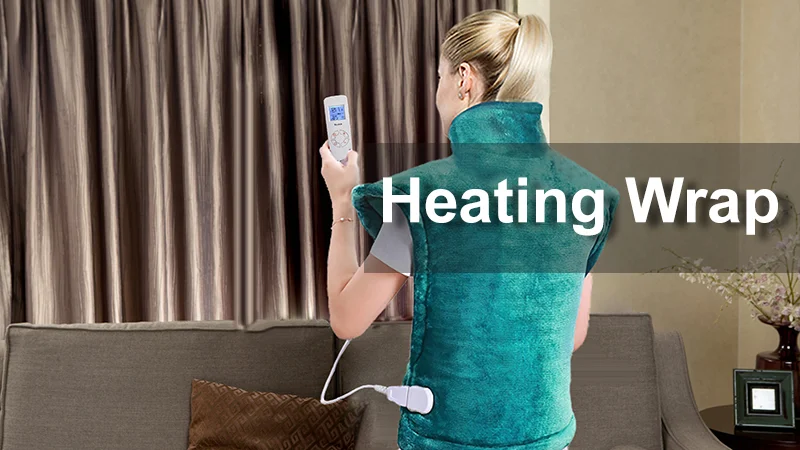 110v Electric Heating Pad Neck Shoulder And Back Heating Wrap Fleece ...