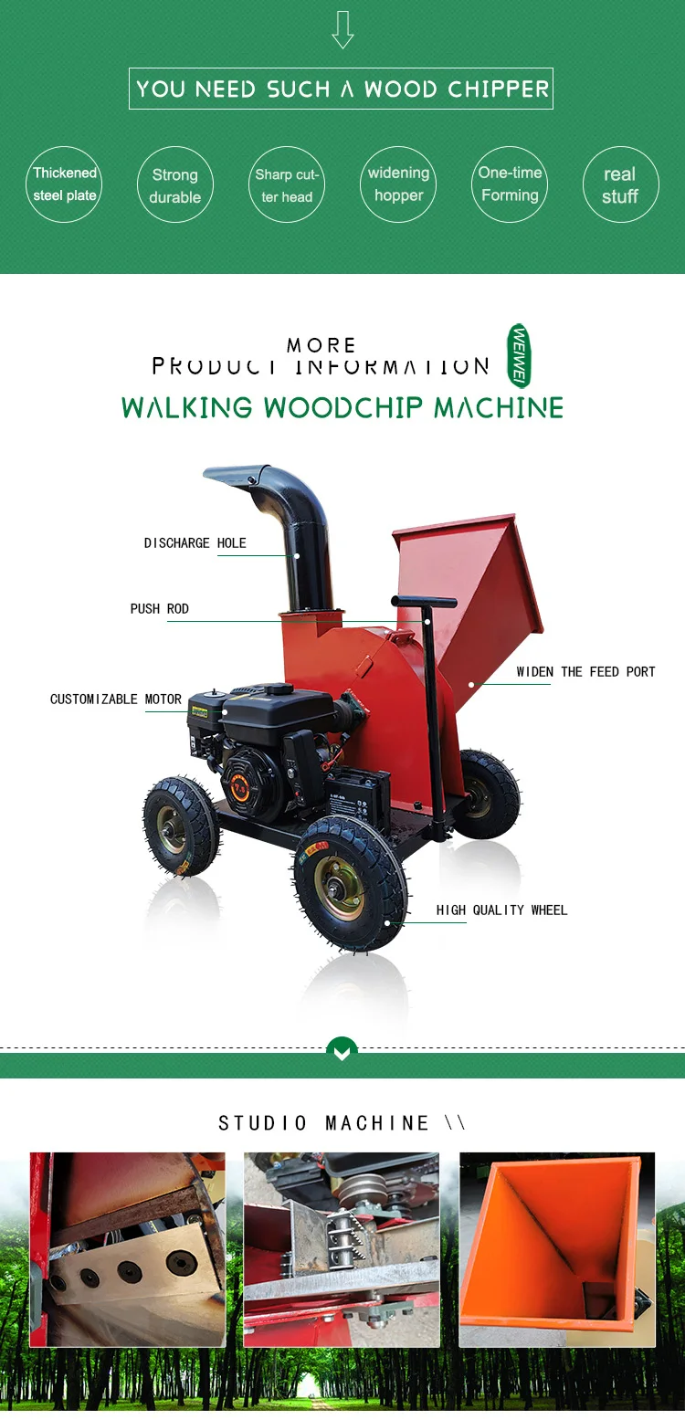 Weiwei Garden Pruning Tree Twig Branch Crusher Machine Tree Branches ...