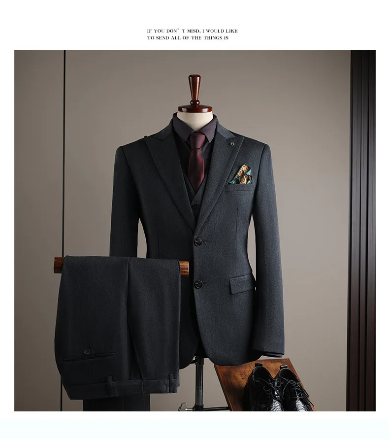New Coat Suit Set for Men Formal Groom Suit Business Casual Weddings ...