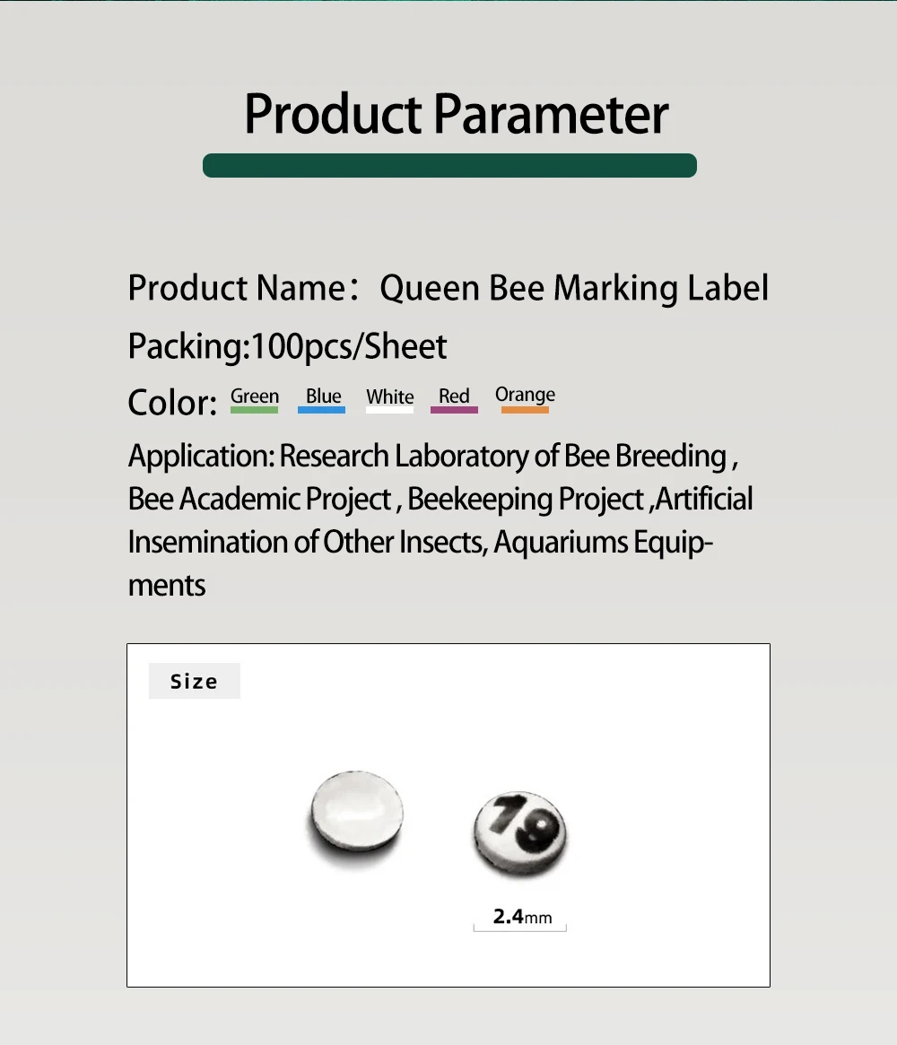 Queen Bee Marking Labels - Essential Beekeeping Tools