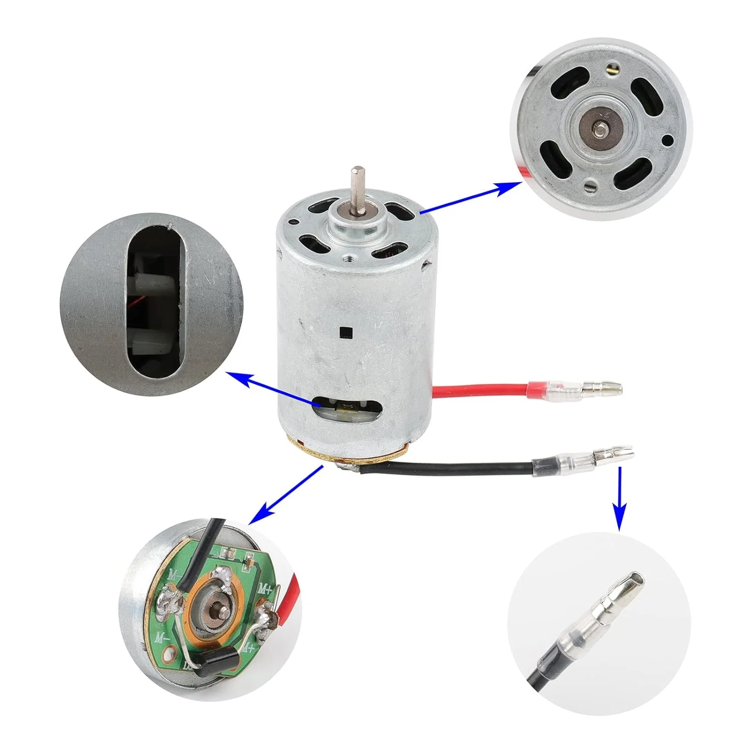 Rs-540 545 Micro Motor Dc 12-24v 5800 Rpm For Various Cordless Electric ...