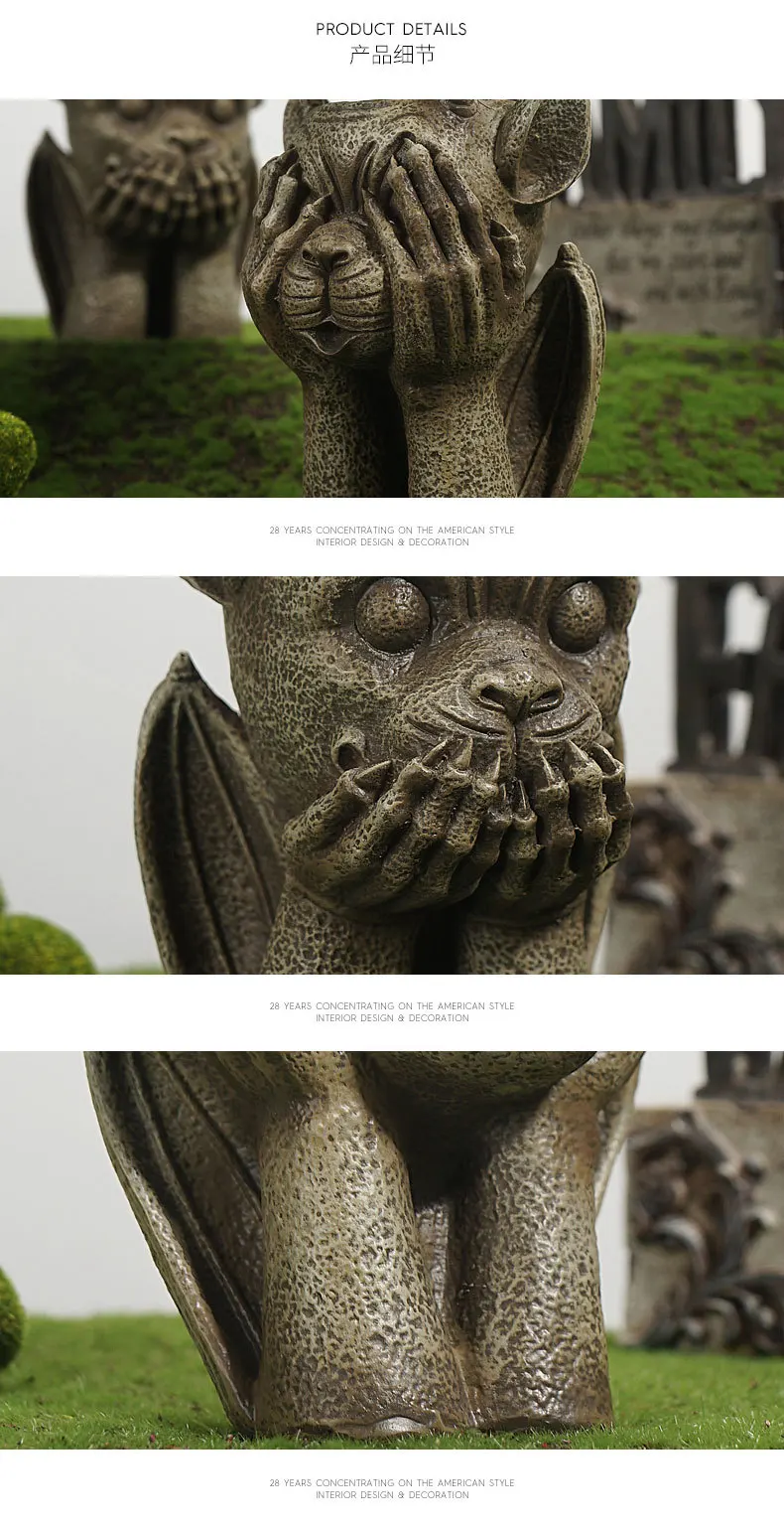 Nordic Demon Gargoyles Vase Decorative Flower Pot Painting Pattern ...