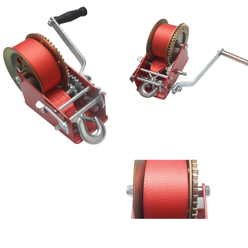 Hand Brake Crank Strap - 10m Rope, 3000lbs Treuil Manuel Remorque