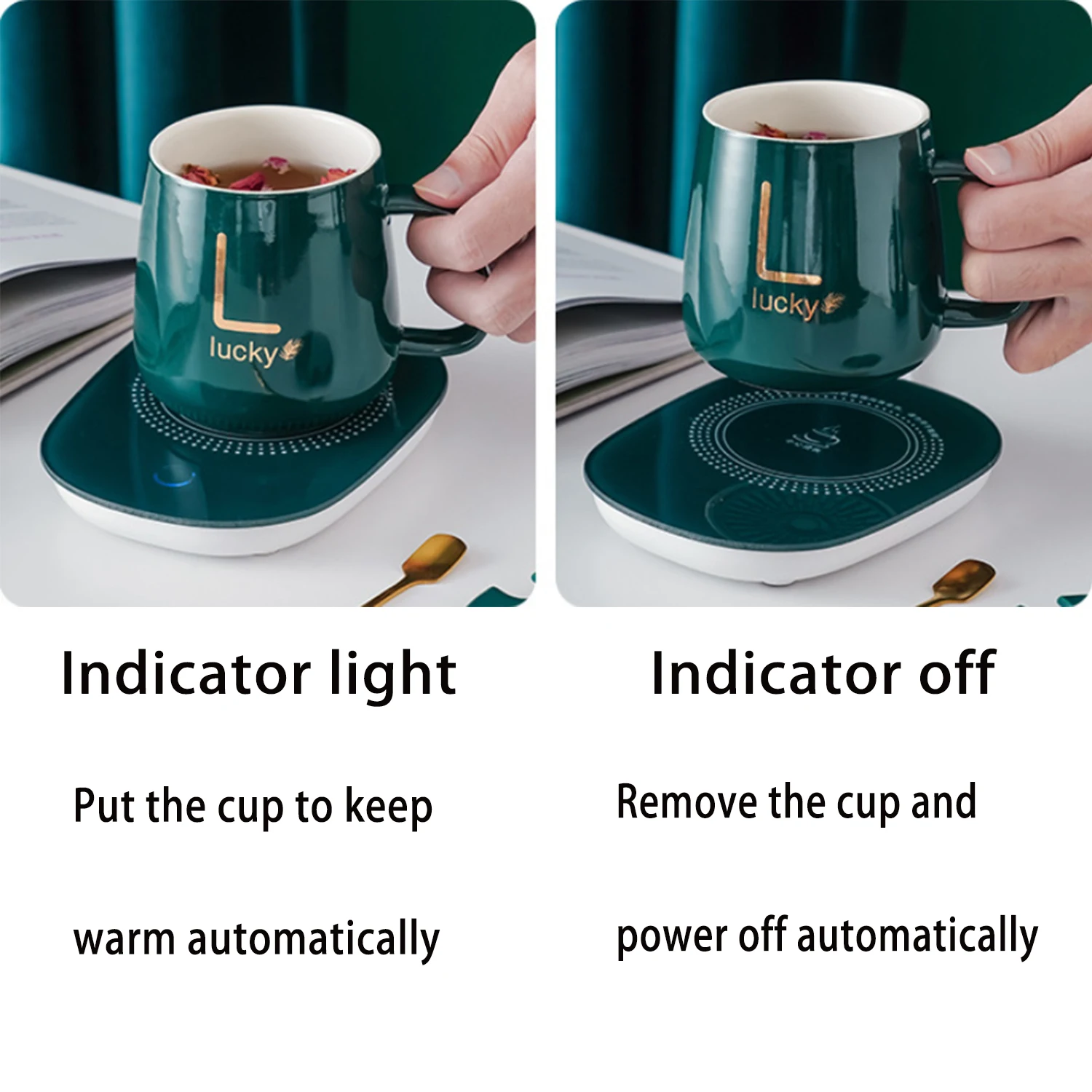 Wholesale Luxury Ceramic Smart Coffee Mug Warmer Set Thermostatic Cup ...