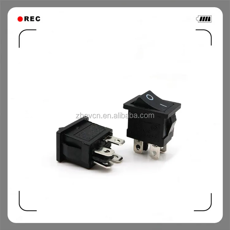 Kcd1-4-201 On-off Rocker Switch With 4 Pin Dpst Black Button - Buy ...