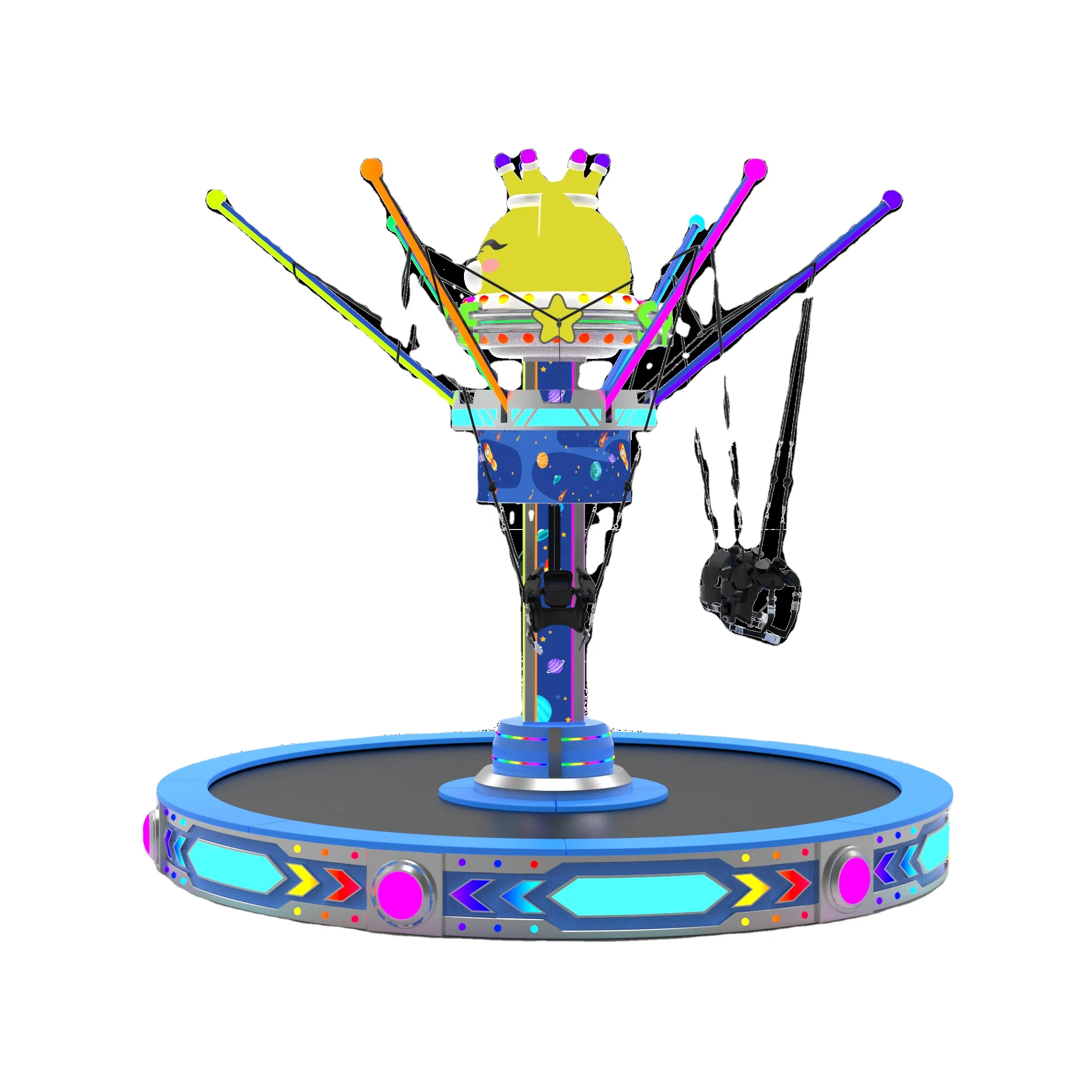 6-people Trampoline Outdoor Bungee Bed Amusement Park Trampoline For ...