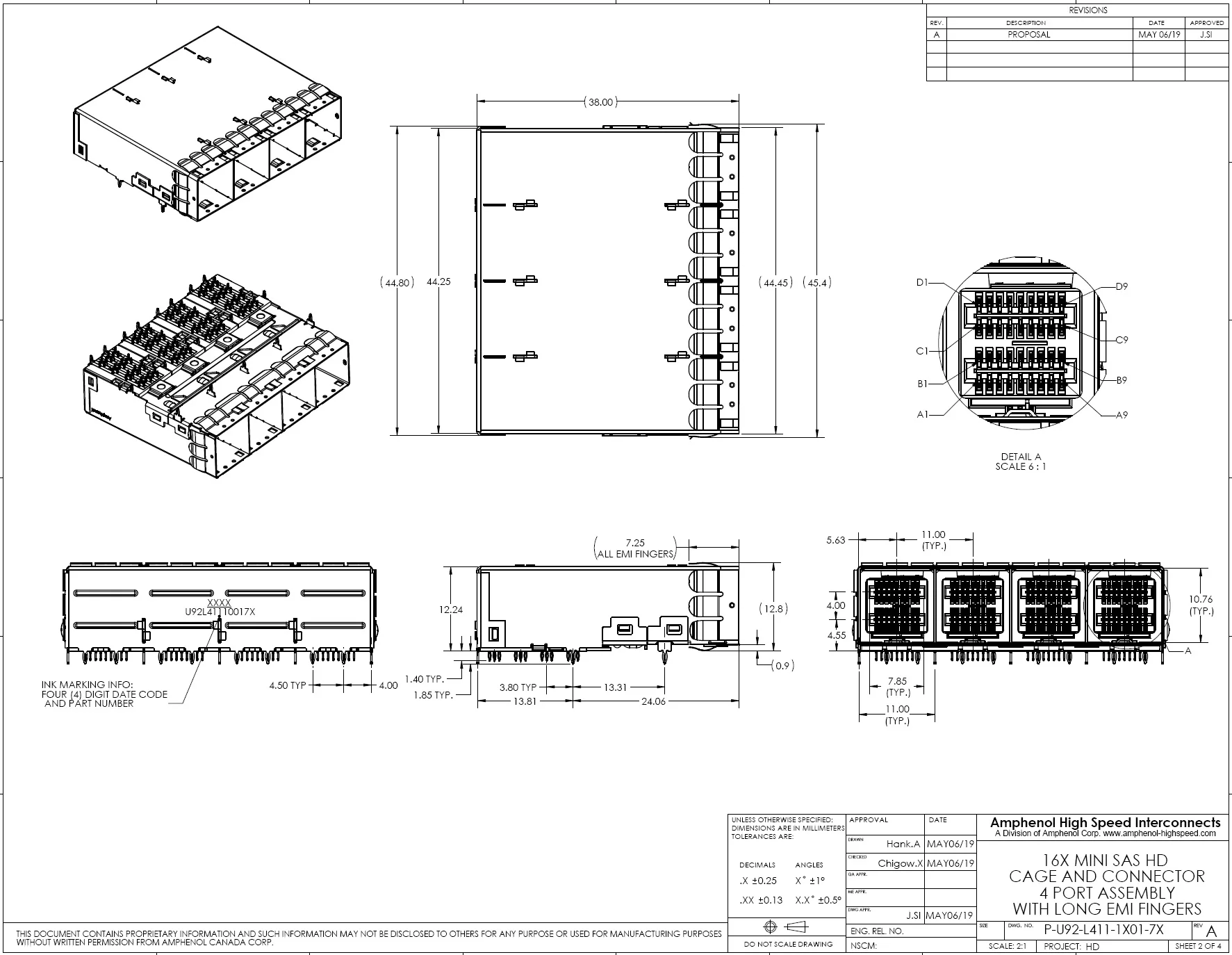 24G SFF-8644 Minisas HD Connector - Reliable Server Performance