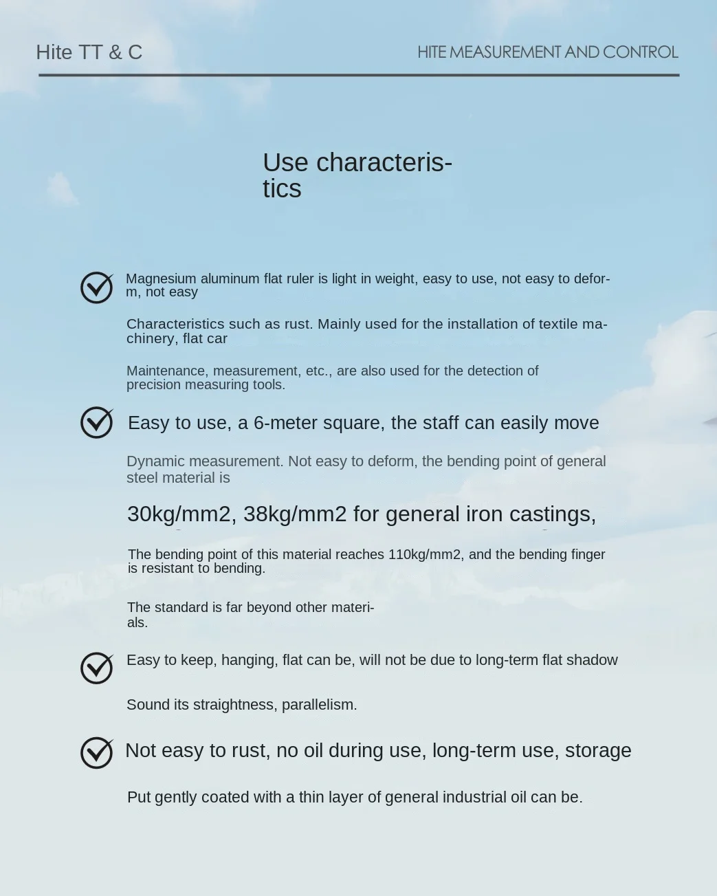 Haite 500mm New Aluminum Magnesium Flat Ruler Light I-Shaped Inspection ...