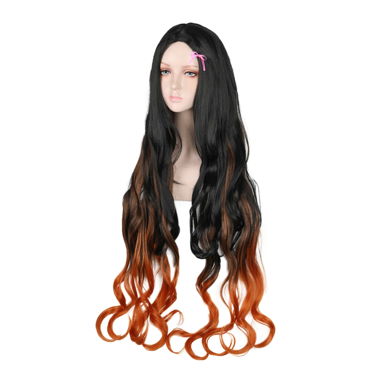 Kamado Nezuko Wig Demon Slayer: Kimetsu No Yaiba Nezuko Cosplay 95cm ...