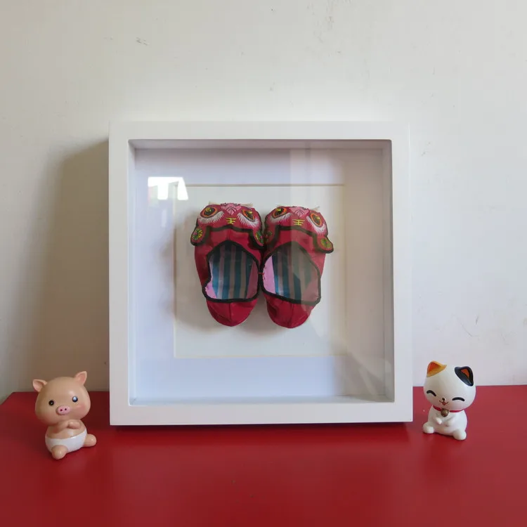 Hot Selling Wooden Shadow Box For Collection Baby First Shoe Frame ...