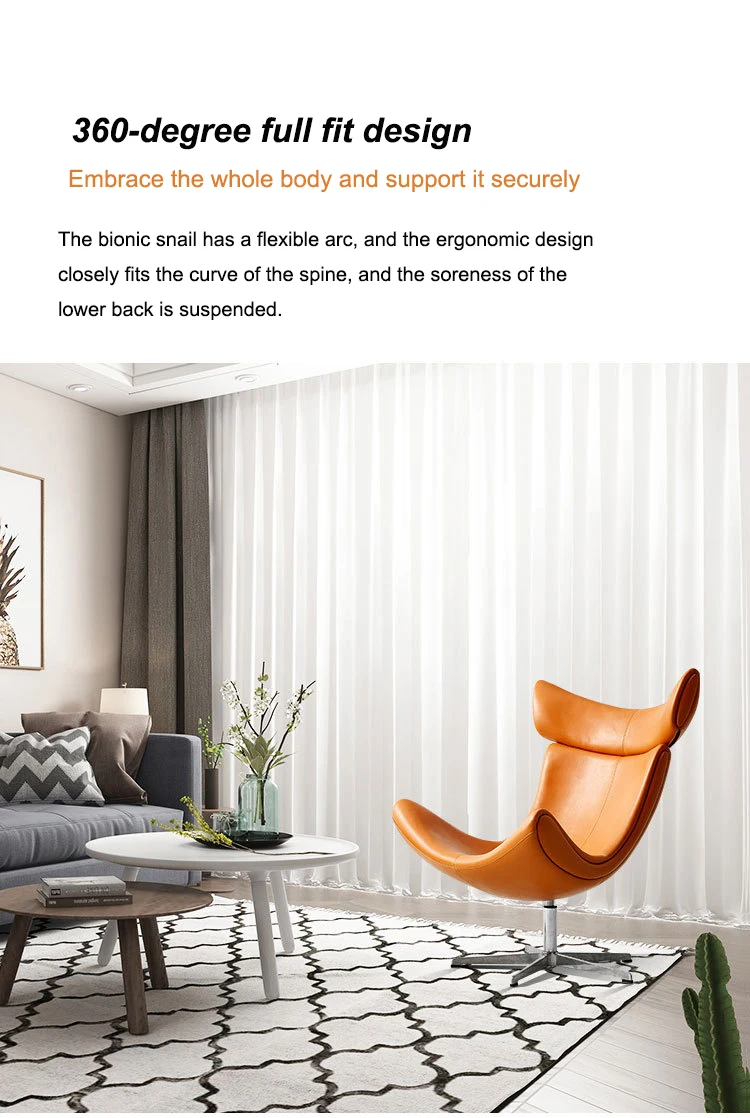 2020 Popular Model Lazy Sofa Snail Chair with Footstool