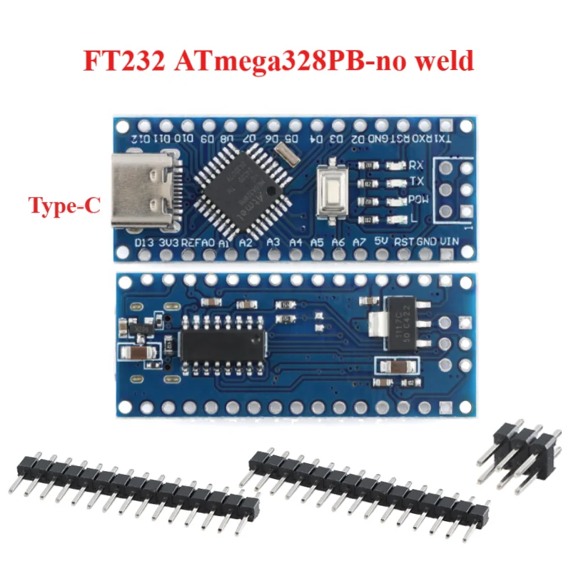 Nano V3.0 Development Board Mini/Type-C/Micro USB Connector CH340/FT232 Driver ATmega328P ...
