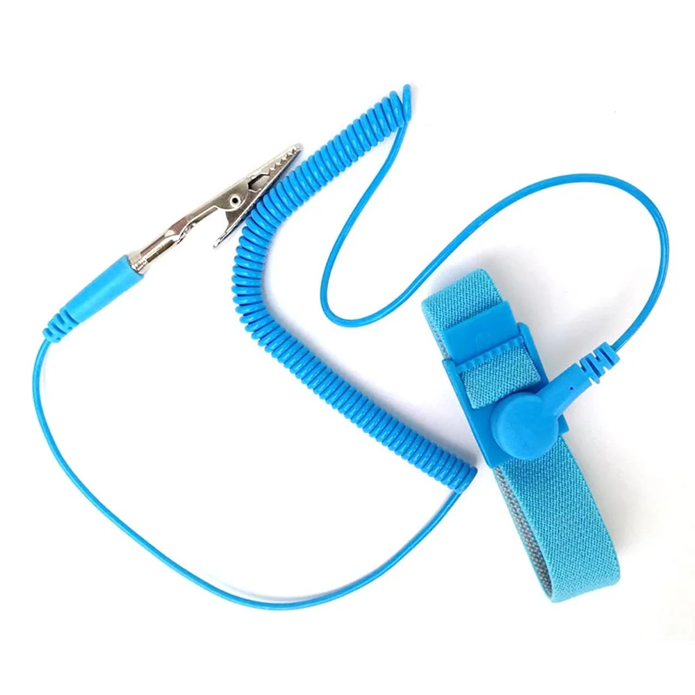 Safety Pvc Cable Anti-static Electrostatic Wrist Band Strap With Black ...