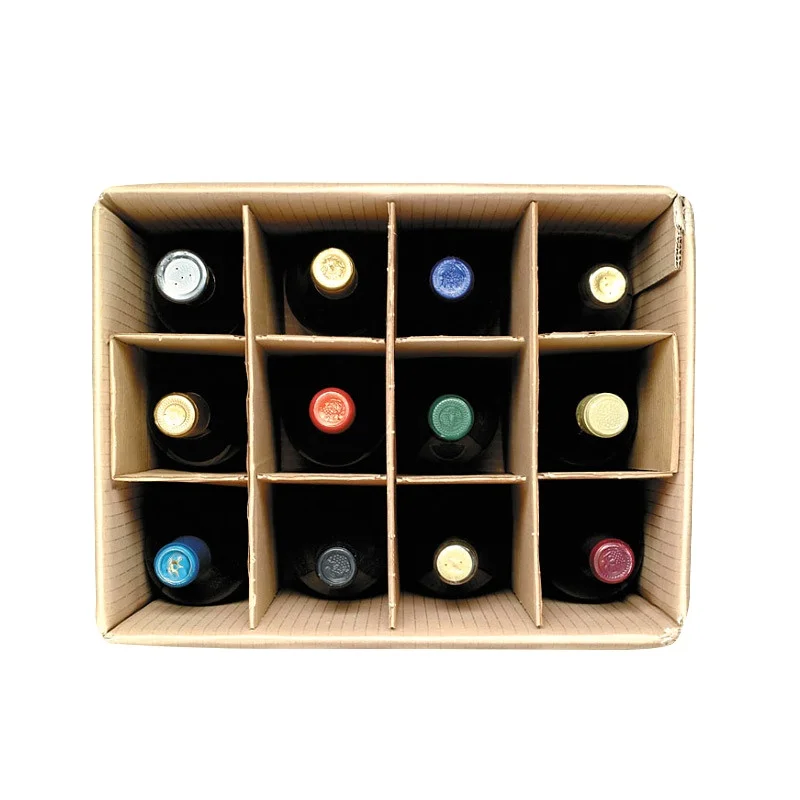 Eco-friendly Corrugated Cardboard Wine Boxes - Customizable
