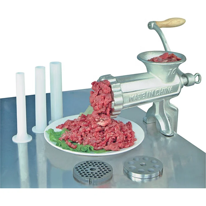 32#b Cast Iron Meat Grinder With Wheel/pulley Motor-run Meat Mincer ...