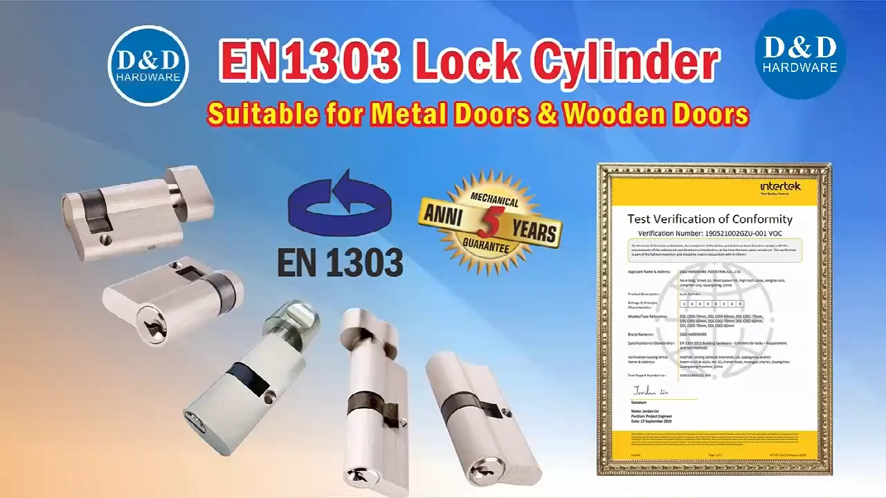 Euro Profile 45mm Fire Rated Exit Door Office Door Knob Half Cylinder ...