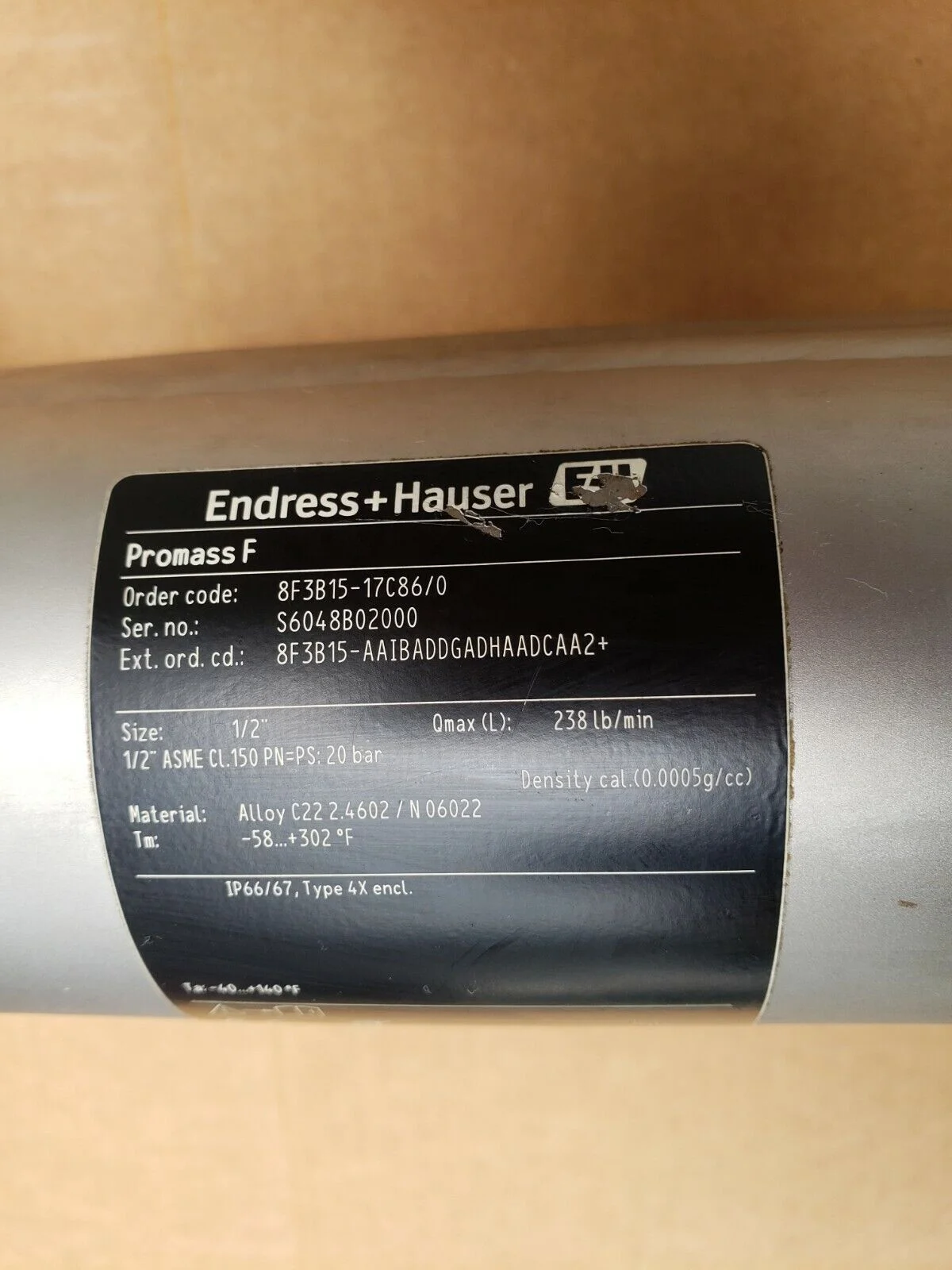 Endress Hauser Flowmeter Promass F300 Coriolis Flowmeter 8F3B15 DN15 ...