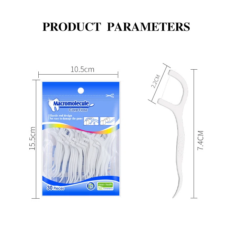 30pcs Packed Dental Floss Picks Plastic Teeth Clean Dental Flosser ...