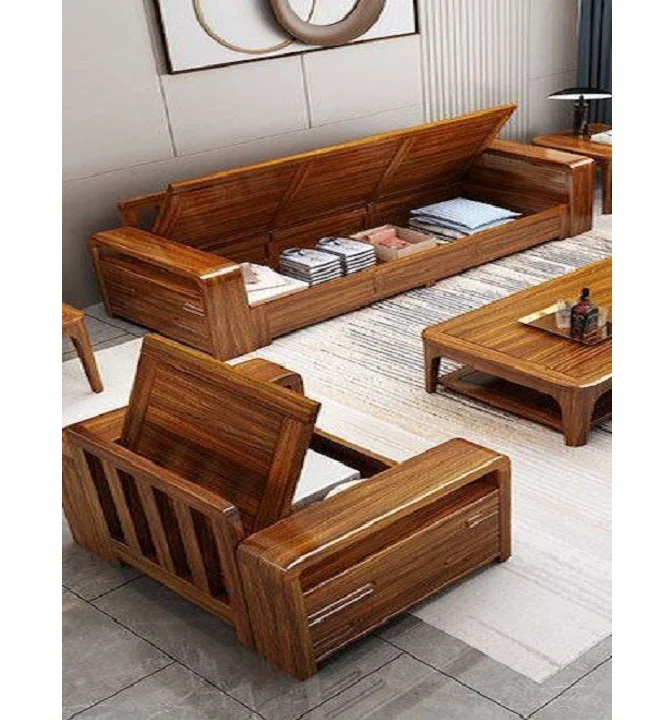 2025 Luxury Solid Wood Sofa Set for Living Room Apartment & School ...