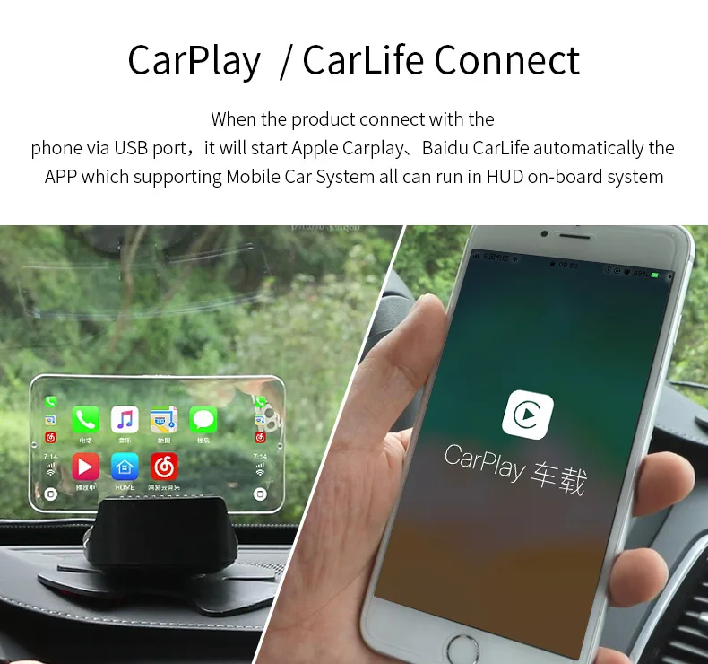 Cartrend OBD Carplay Android Auto HUD for Buick & Jeep