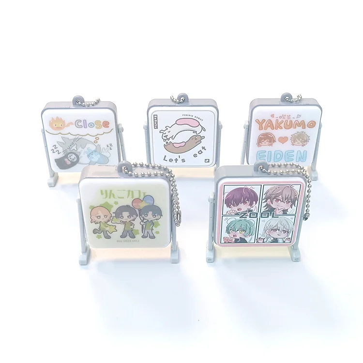 Hot Creative Square Light Box Keychain Customized Pattern Magnetic ...