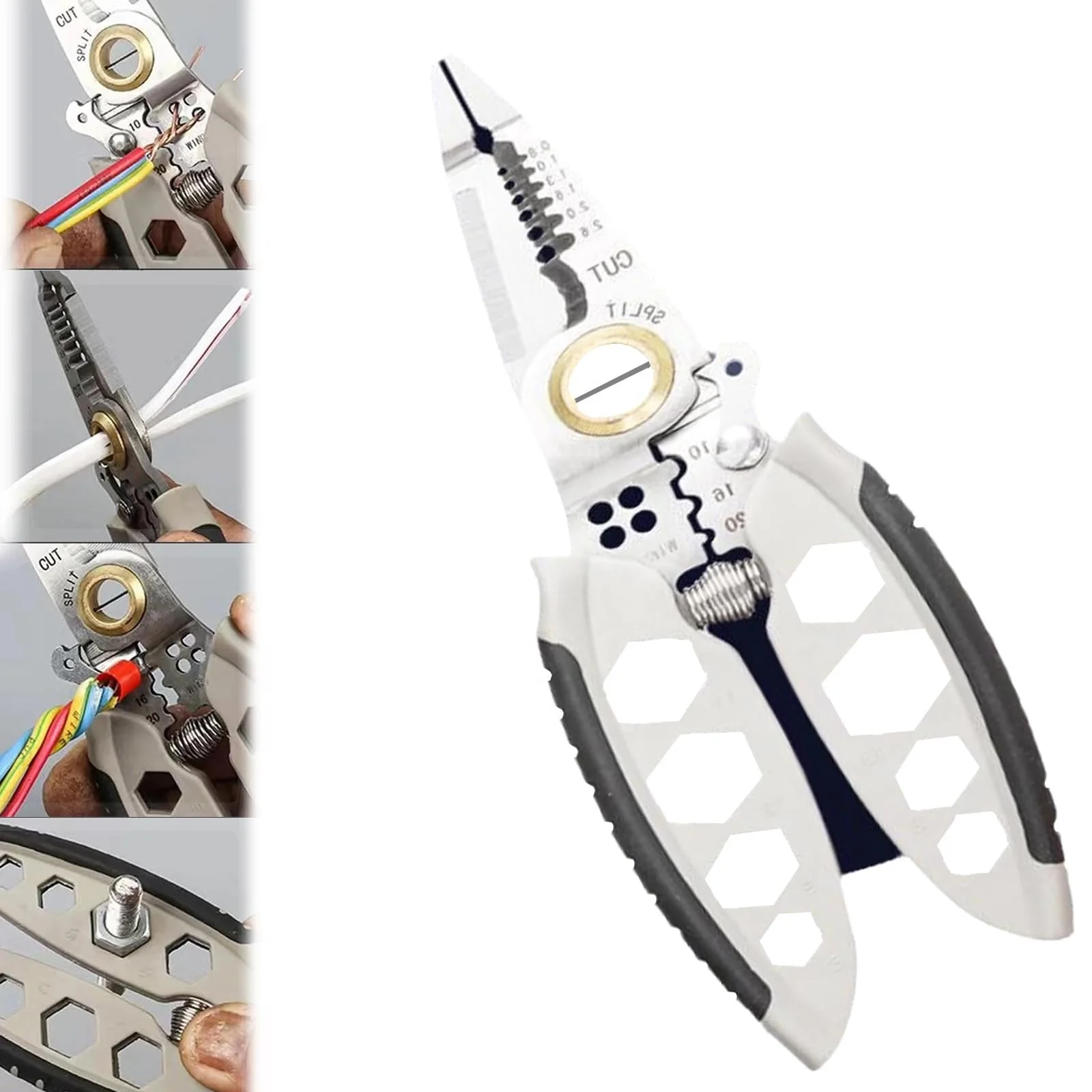 7 Inch Multifunctional Wire Stripper Cutters Electrical 4 In 1 Wire ...
