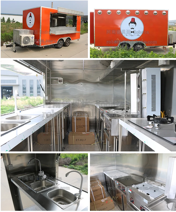 New Arrival Kebab Food Trailer Crepe Cart Us Standard China Henan ...