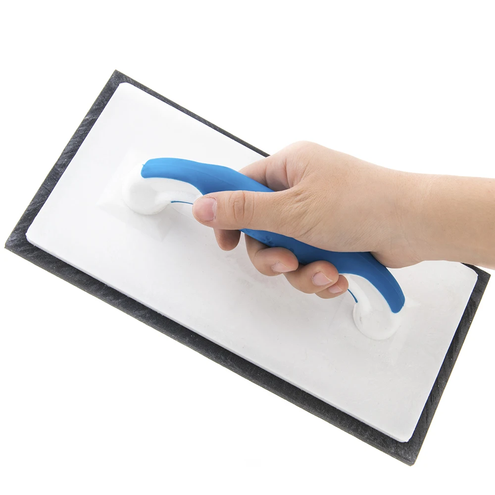 ABS Plastic Handle Bricklayer Construction Grout Tile Plaster Tool PS Pad EVA Rubber Grout Float ...